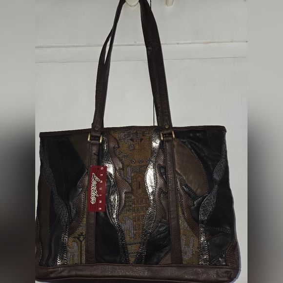 Bazaar | Bags | Brown Genuine Leather Tote Bag | Poshmark
